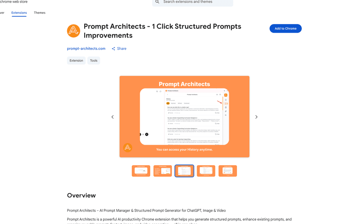 Prompt Architects — AI Prompt Generator for ChatGPT, Claude & Gemini